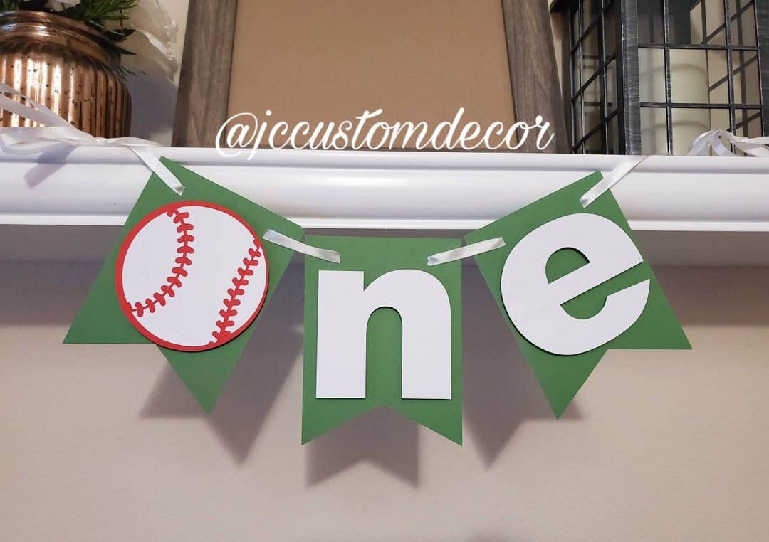 One Baseball Banner-baseball Boy Banner-baseball Theme Banner-baseball ...
