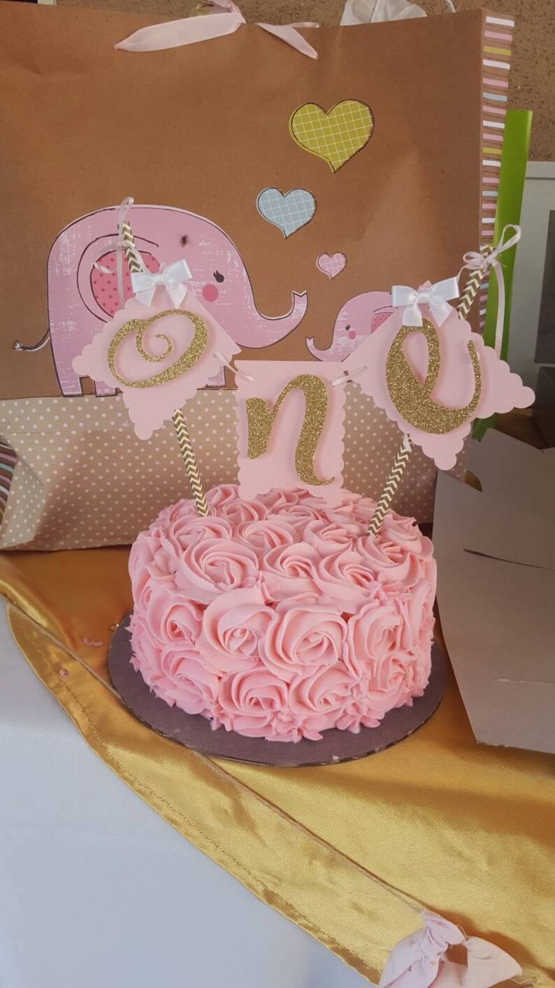 One Girl Cake Topper-first Birthday Girl Topper-one Cake - Etsy