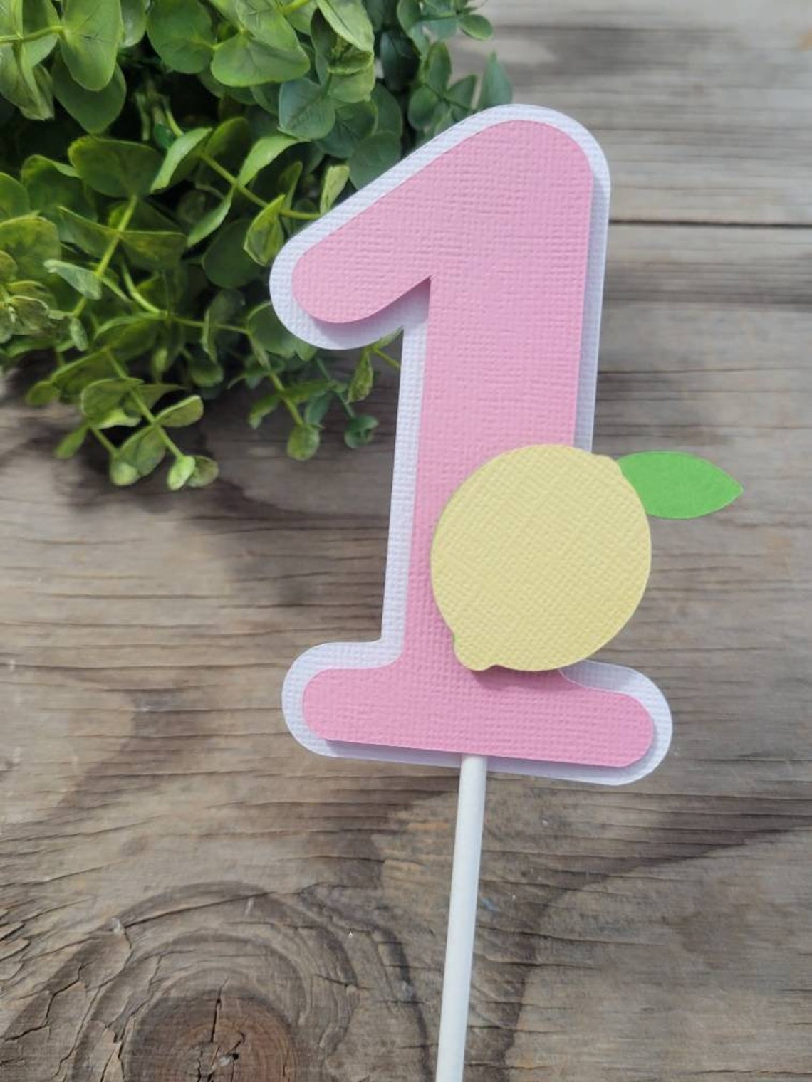 One Lemon Cake Topper-pink Lemon Cake Topper-lemonade Cake | Etsy