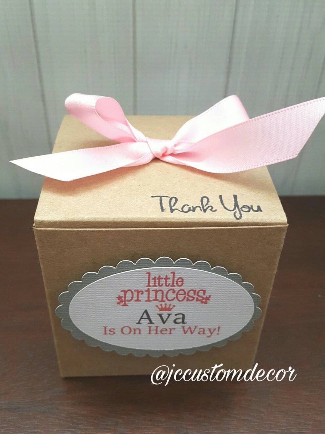 Personalized Little Princess Baby Shower Favor Treat Box-little ...