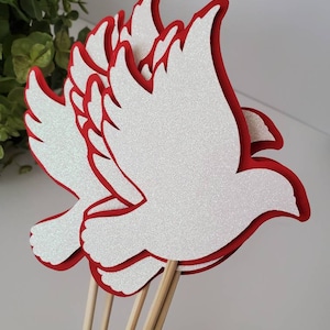 White Dove Centerpiece-dove Centerpiece-baptism Dove Centerpiece-dove ...