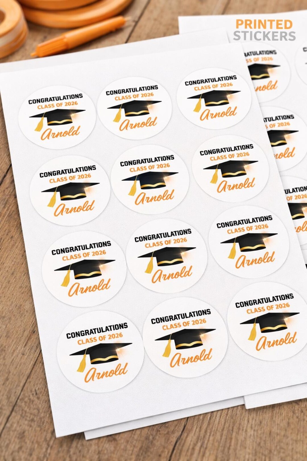 Graduation Class of 2026 Waterproof Vinyl Labels-graduation 2026 Party ...