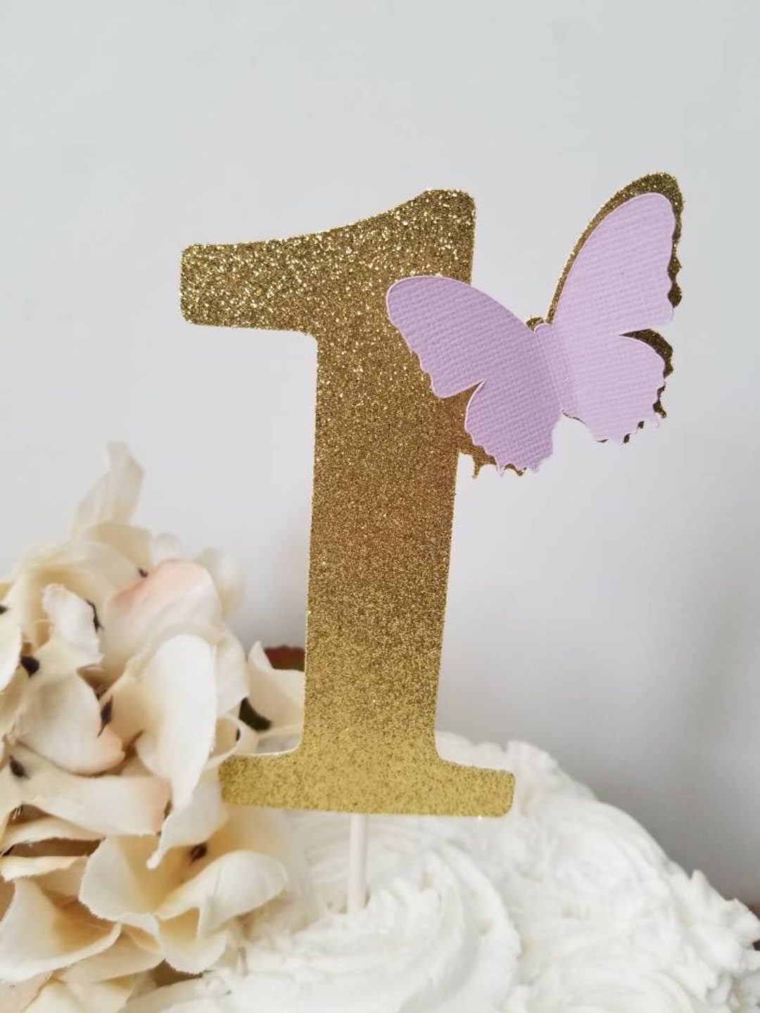 One Butterfly Cake Topper-one Girl Cake Topper-1 Butterfly Smash Cake ...
