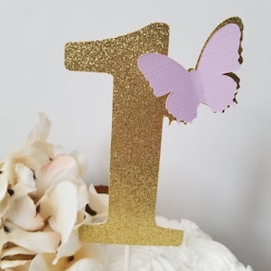 One Butterfly Cake Topper-one Girl Cake Topper-1 Butterfly Smash Cake ...