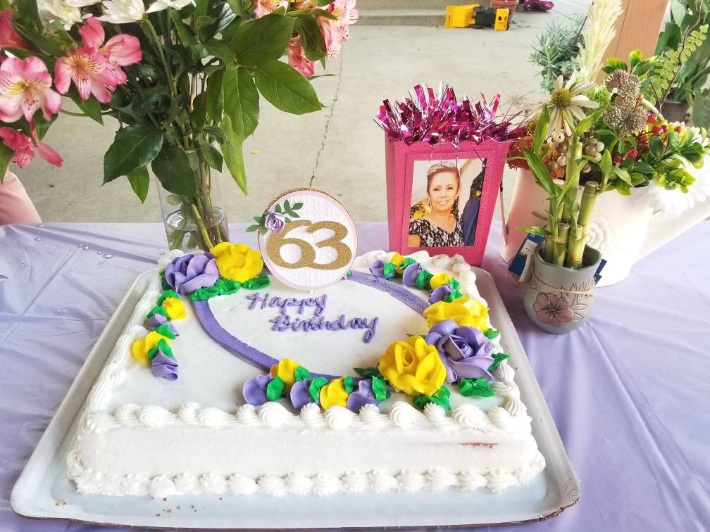 60 cake topper-Age cake topper-glitter age cake topper-63 cake | Etsy