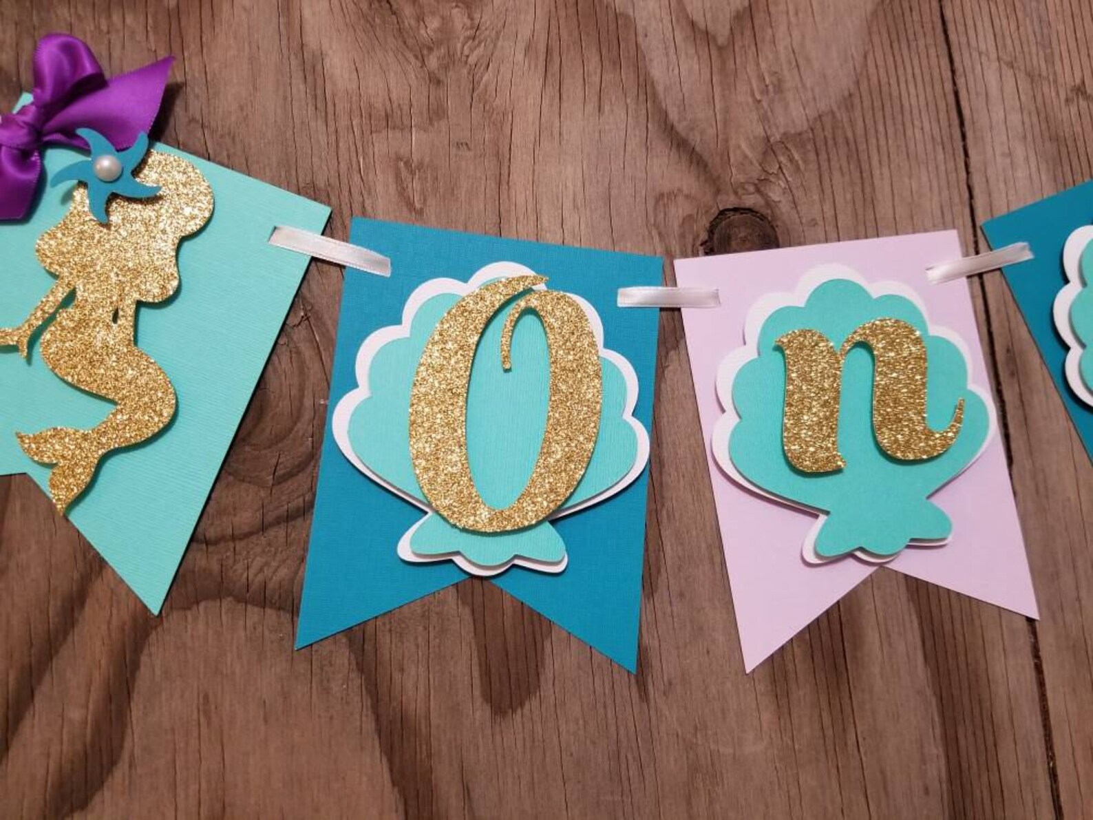 Mermaid Seashell One Banner-mermaid One Banner-under the Sea | Etsy