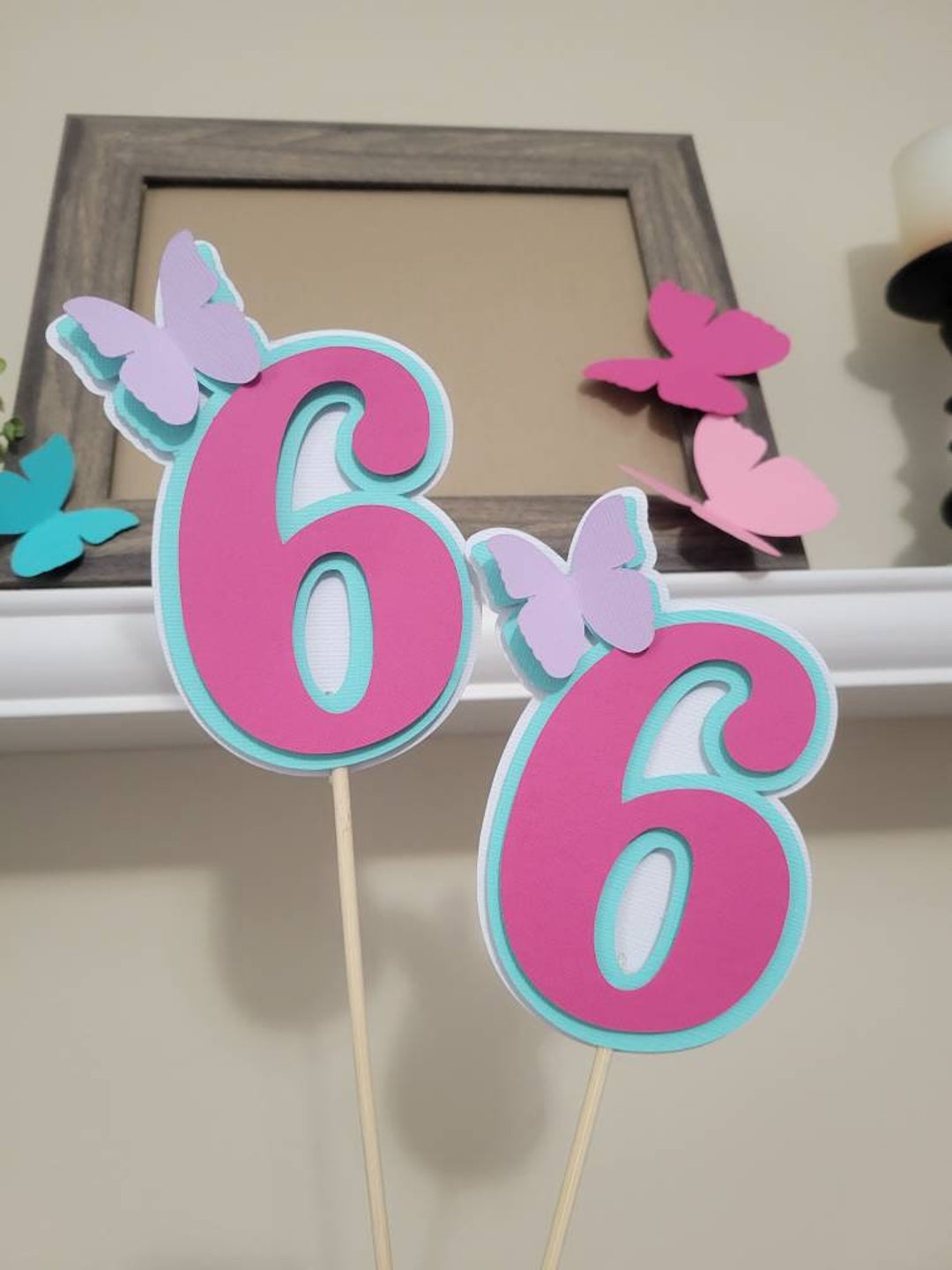 Butterfly Age Birthday Centerpiece-butterfly Centerpiece-butterfly ...