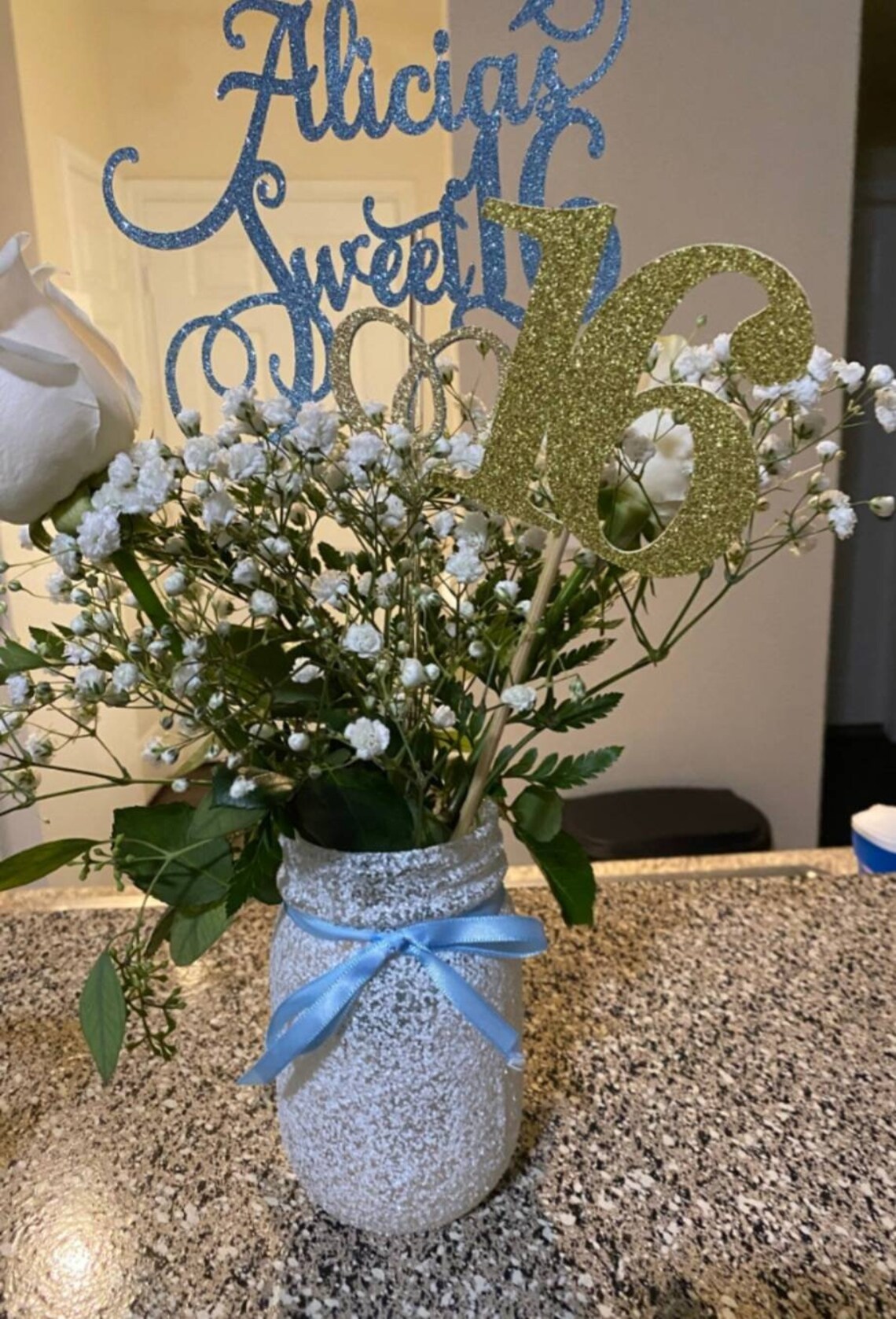 16th Birthday Centerpiece-any Age Number Centerpiece-16 Number | Etsy