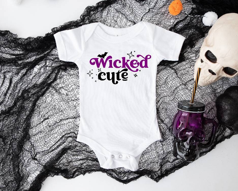 Wicked Cute Halloween Onesie-wicked Baby Onesie-wicked Cute - Etsy