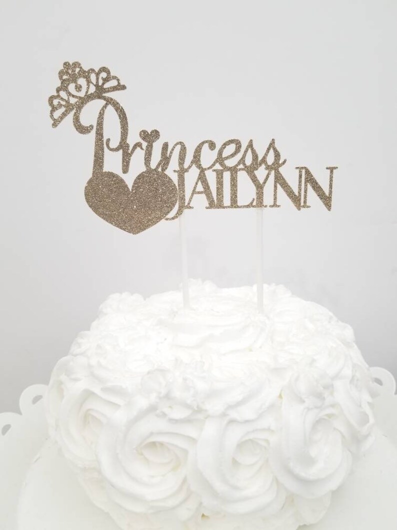 Princess Cake Topper-princess Name Cake Topper-princess Theme - Etsy