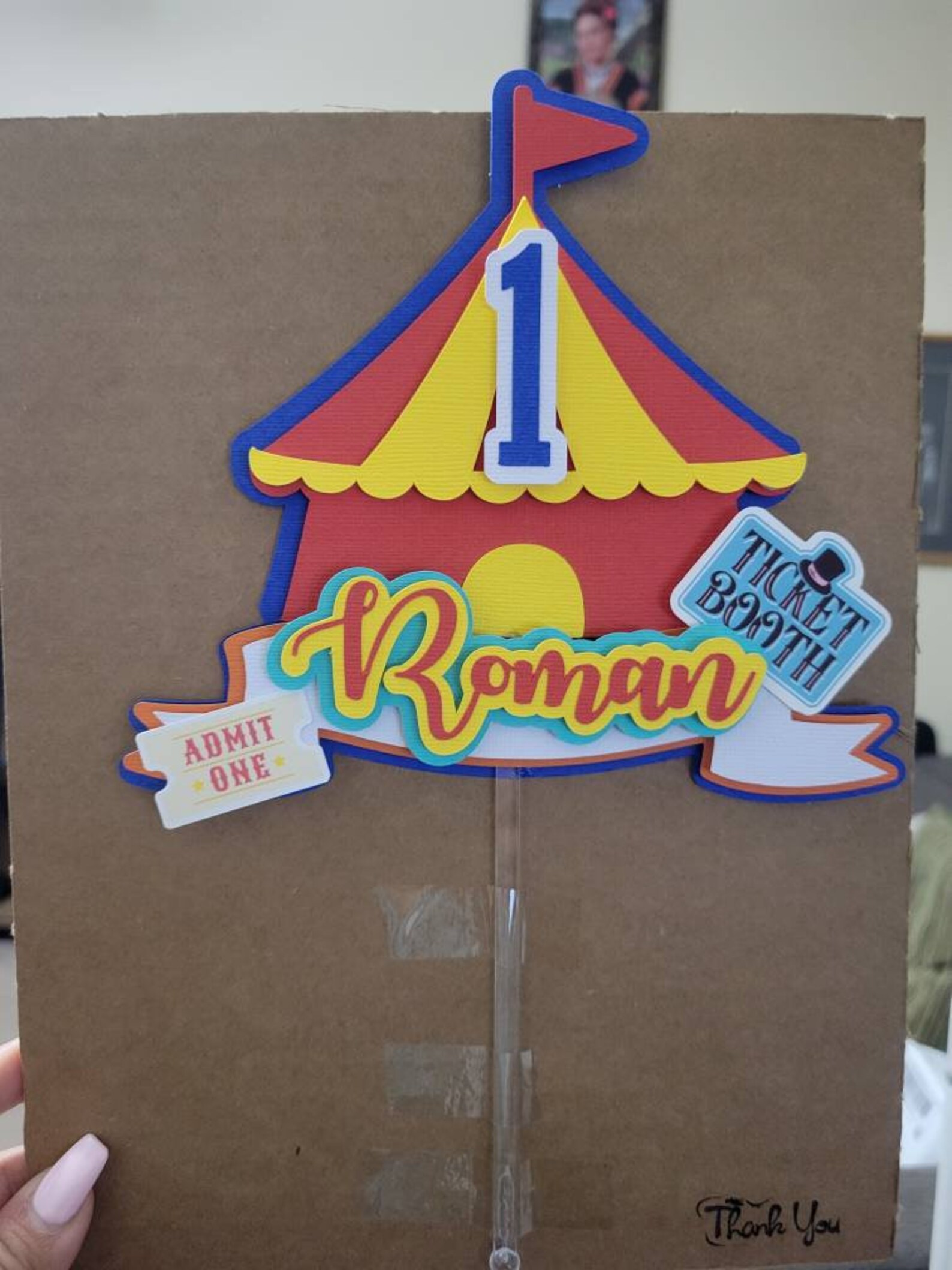 Carnival Circus Birthday Cake Topper-carnival Circus Theme Cake Topper ...