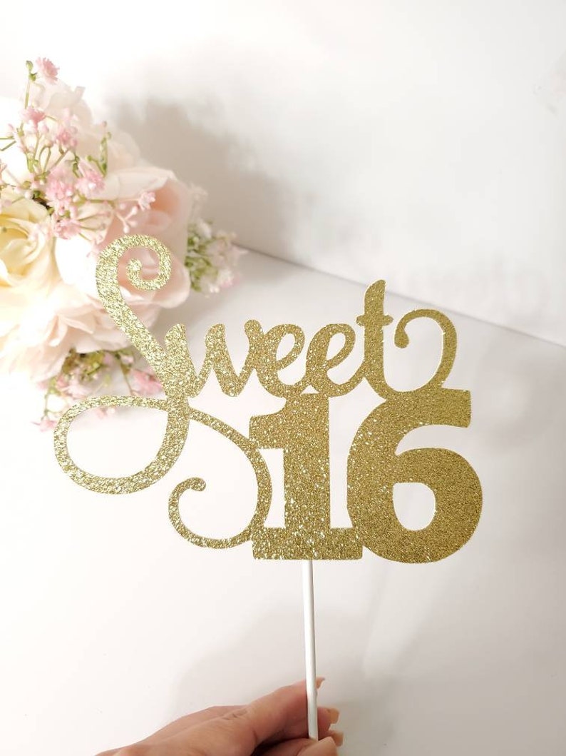 Sweet 16 Cake Topper-sweet 16th Birthday Topper-sweet 16 - Etsy