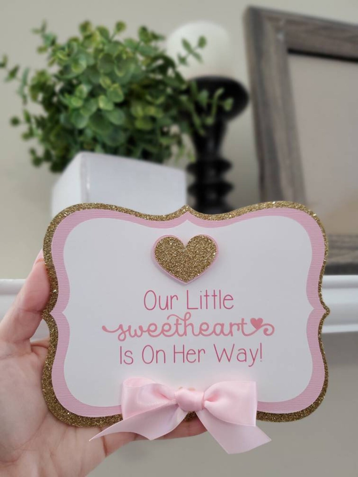 Baby Girl Sweetheart Diaper Cake Sign-baby Girl | Etsy