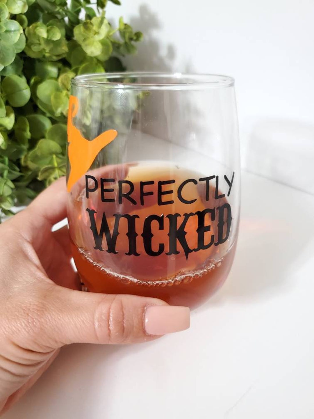 Wicked Wine Glass-witch Wine Glass-wicked Halloween Wine Glass ...