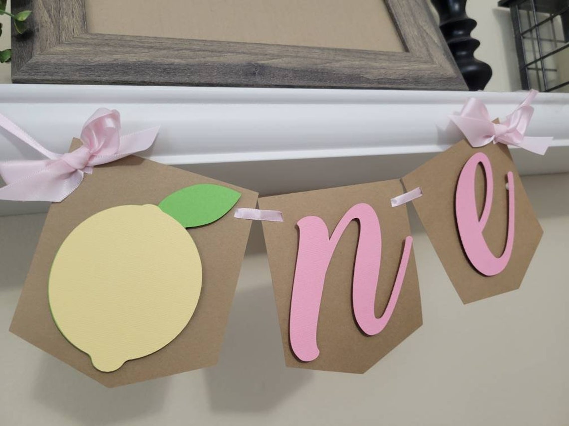 One Lemon Cake Topper-pink Lemon Cake Topper-lemonade Cake | Etsy