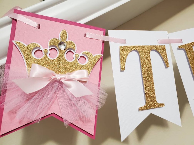 One Princess Birthday Banner-one Princess Theme Banner-fairy - Etsy