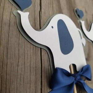 Navy Blue Baby Elephant Centerpiece-pink Elephant Baby Shower ...