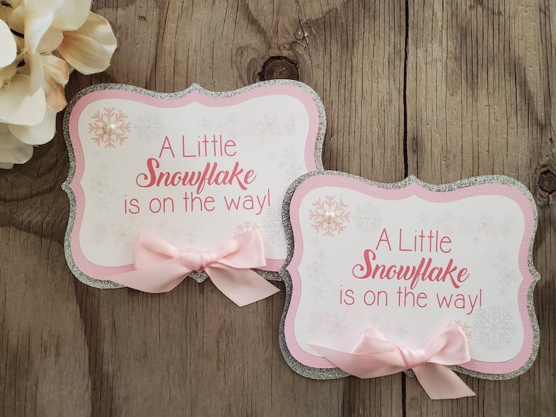 Little Snowflake Diaper Cake Signs-little Snowflake is on - Etsy