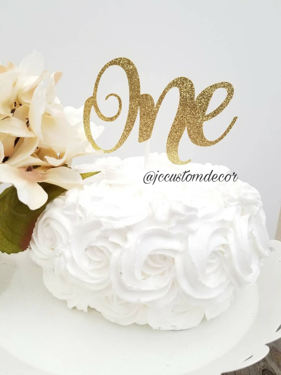 One Cake Topper-one Birthday Cake Topper-one Glitter Cake Topper-1st ...