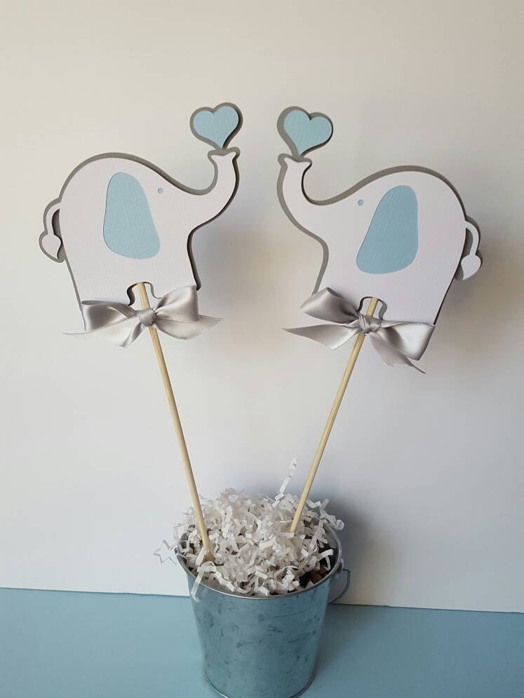 Baby Elephant Centerpiece-elephant Baby Shower Centerpiece-boy | Etsy