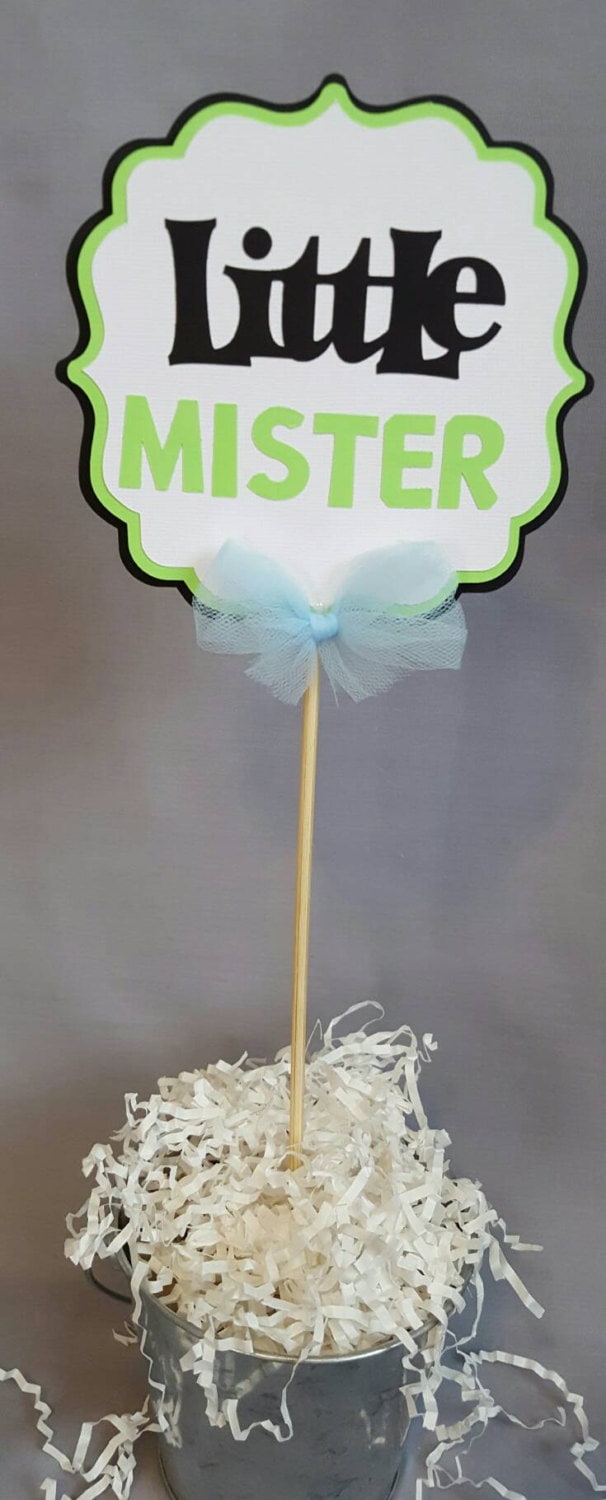 Little Mister Centerpiece-little Mister Baby Shower - Etsy