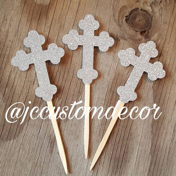 Cross Cupcake Topper - Etsy
