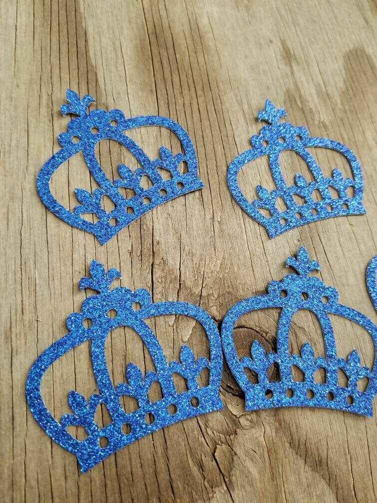 Royal Prince Glitter Crown Diecuts-prince Crown DIY Diecuts-dyi Crown ...