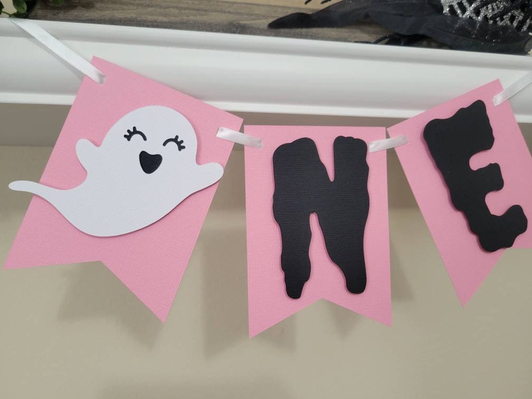 One Ghost Boy Girl Highchair Banner-one Ghost Birthday Banner-one ...