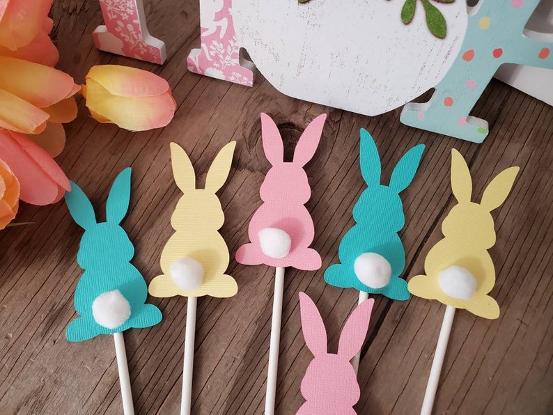 Bunny Cupcake Toppers-bunny Party Cupcake Toppers-easter Bunny | Etsy
