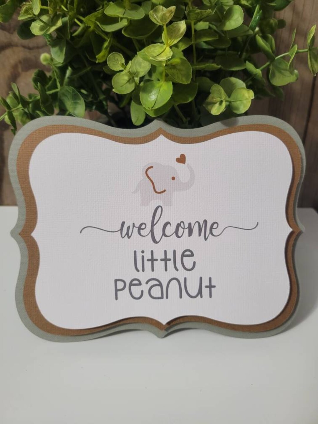 Welcome Little Peanut Diaper Cake Tag-little Peanut Boy Girl Diaper ...