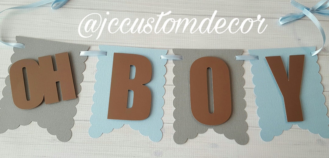 Oh Boy Banner-its A Boy Banner-baby Shower Boy Banner-baby Boy Banner ...