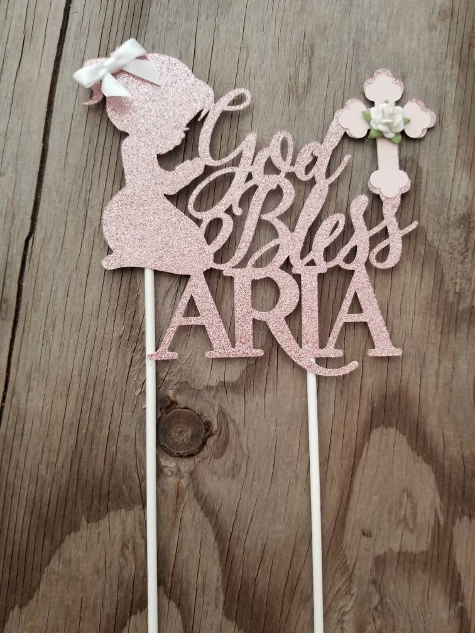 Praying Little Girl Cake Topper-praying Girl God Bless Cake - Etsy