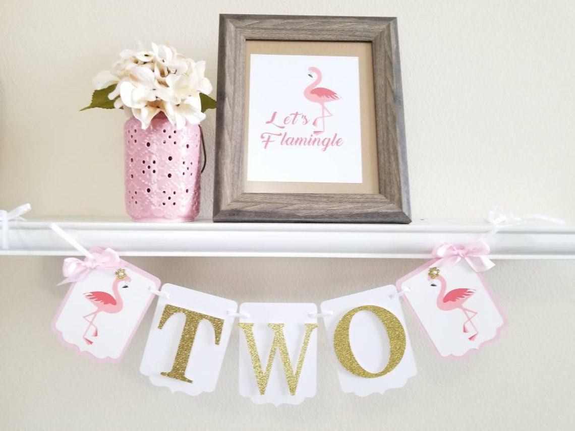 One Flamingo Birthday Banner-flamingo Banner-lets Flamingle - Etsy