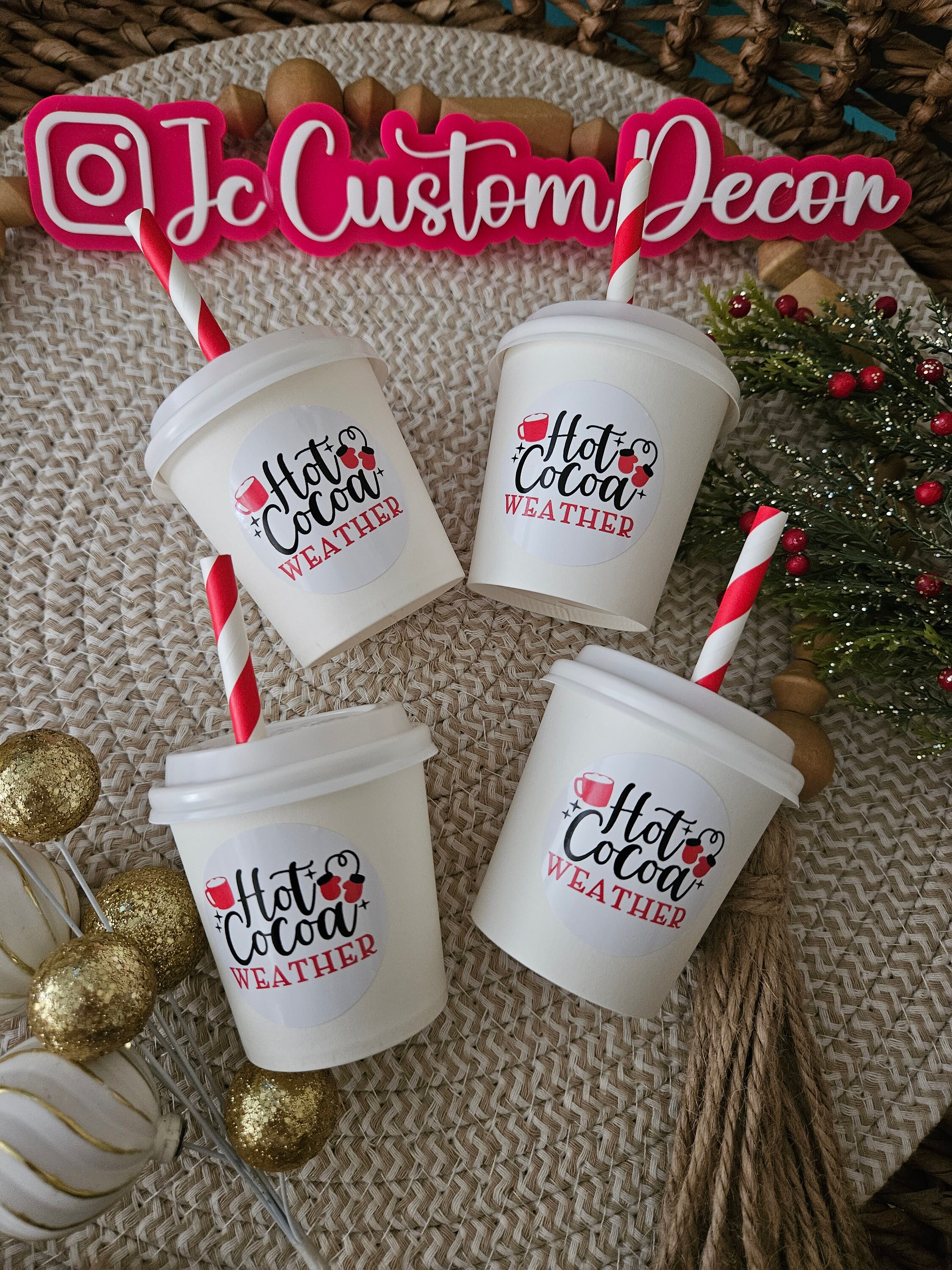 Hot Cocoa Weather Mini Cups-hot Cocoa Christmas Kids Mini Cups-hot ...
