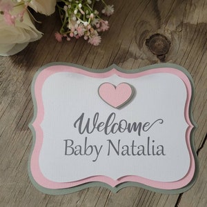 Welcome Baby Girl Boy Tag-diaper Cake Sign-baby Girl Boy Centerpiece ...