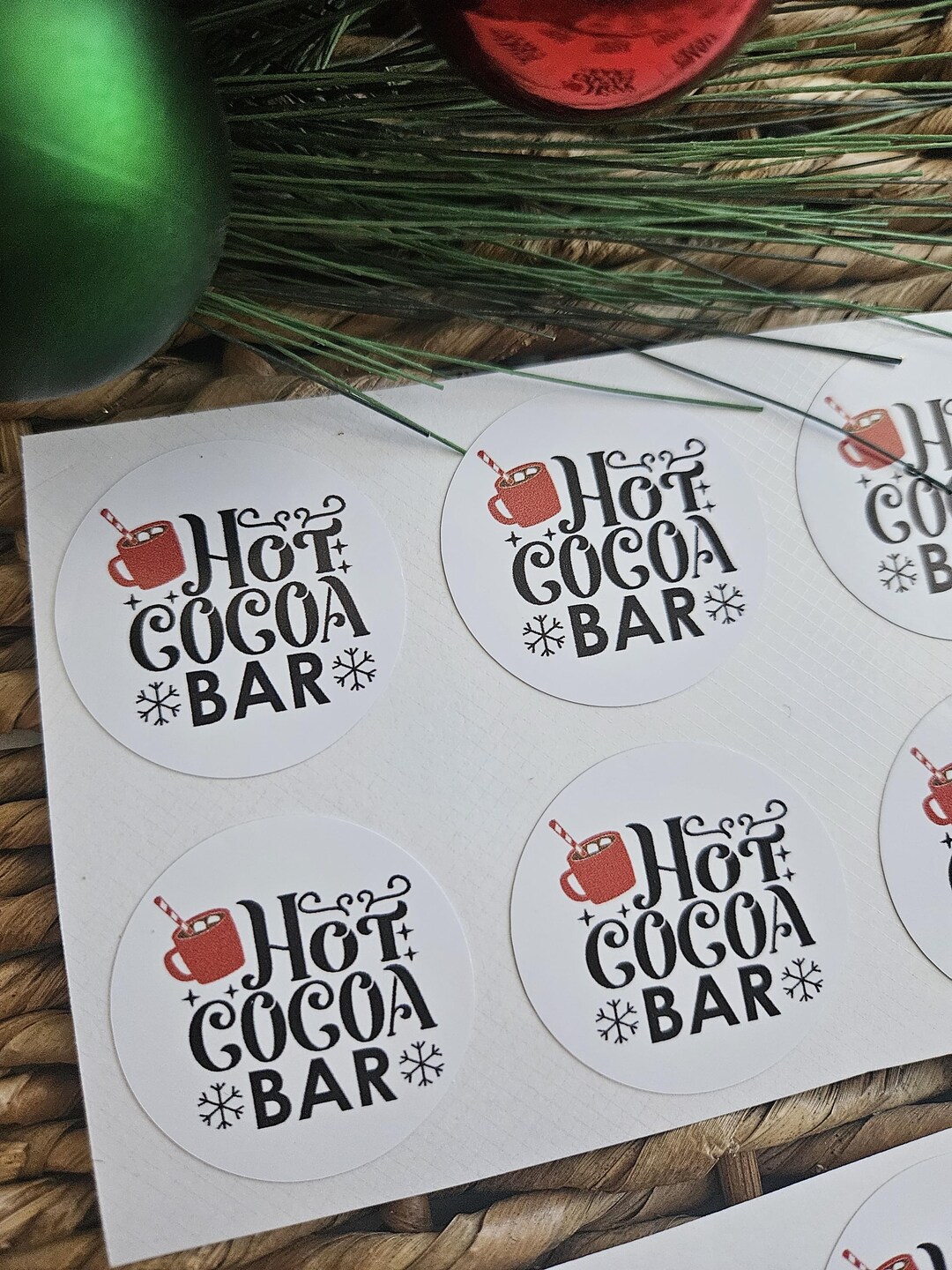 Hot Cocoa Bar Labels-christmas Party Cocoa Labels-holiday Hot Cocoa ...
