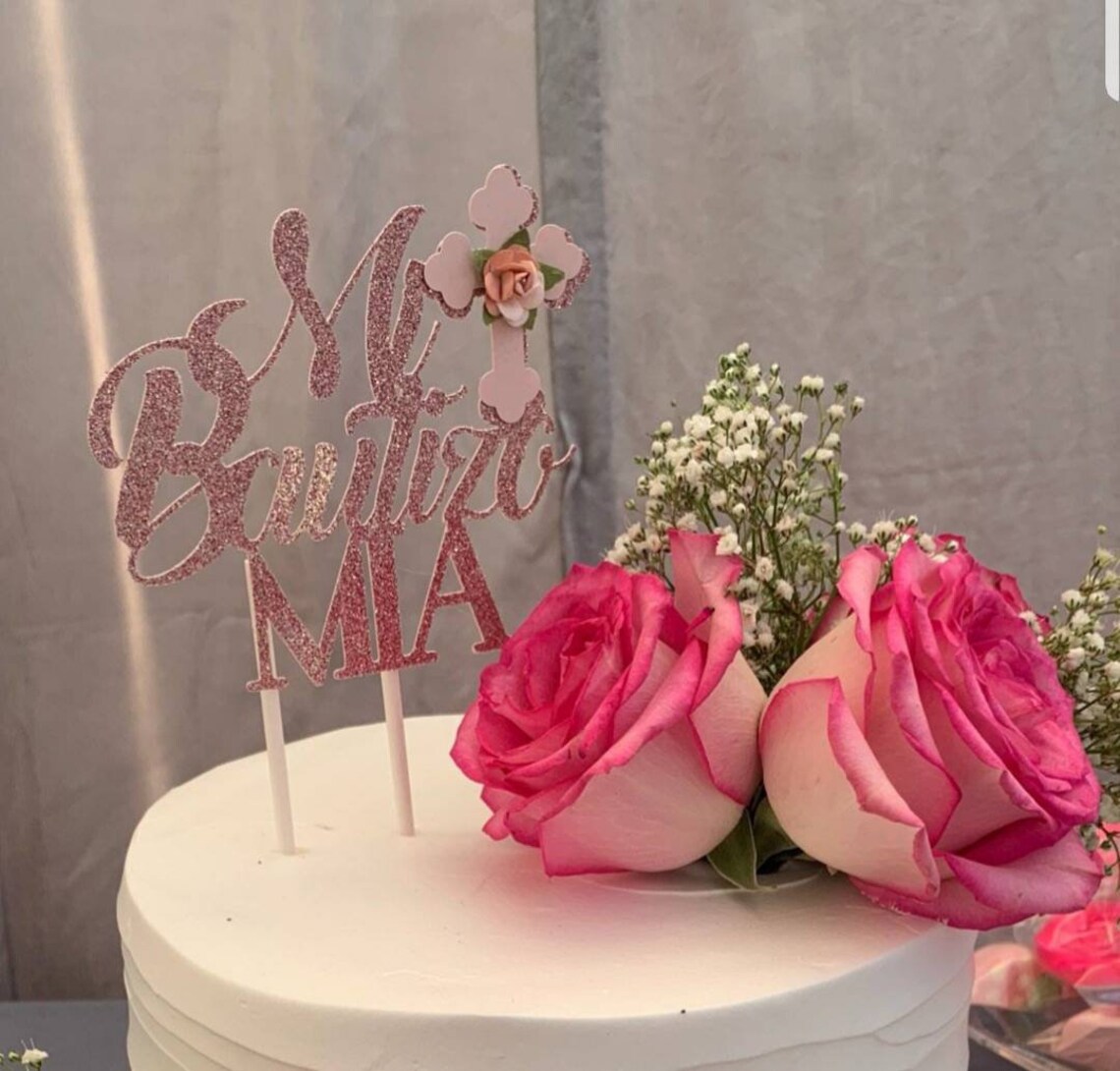 Mi Bautizo Cake Topper Mi Bautizo Topper Mi Bautizo Mi Bautizo Etsy Canada