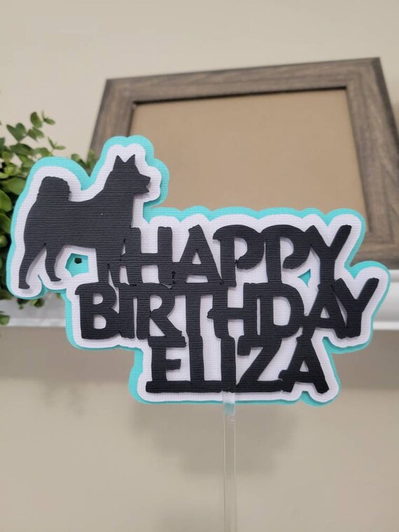 Husky Birthday Cake Topper-husky Cake Topper-fury Animal Cake - Etsy
