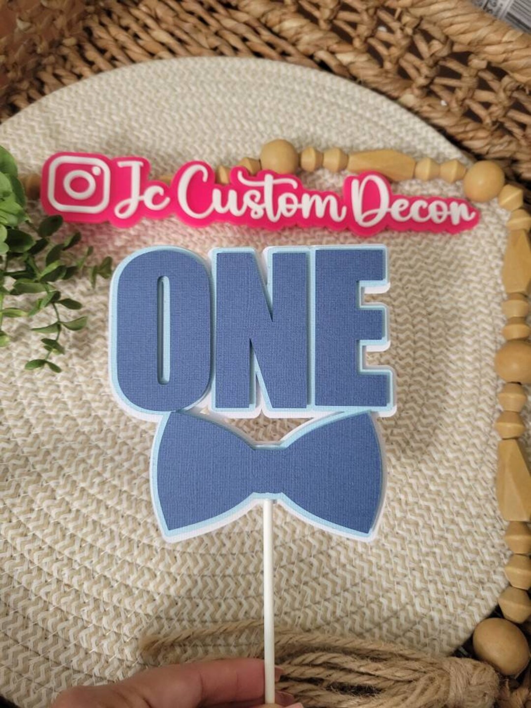 One Little Man Bowtie Cake Topper-one Bowtie Cake Topper-one Little Man ...