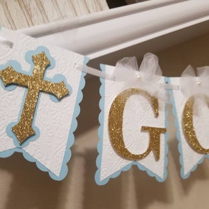 God Bless Boy Banner-baptism Boy Banner-god Bless-mi Bautizo Banner-my ...
