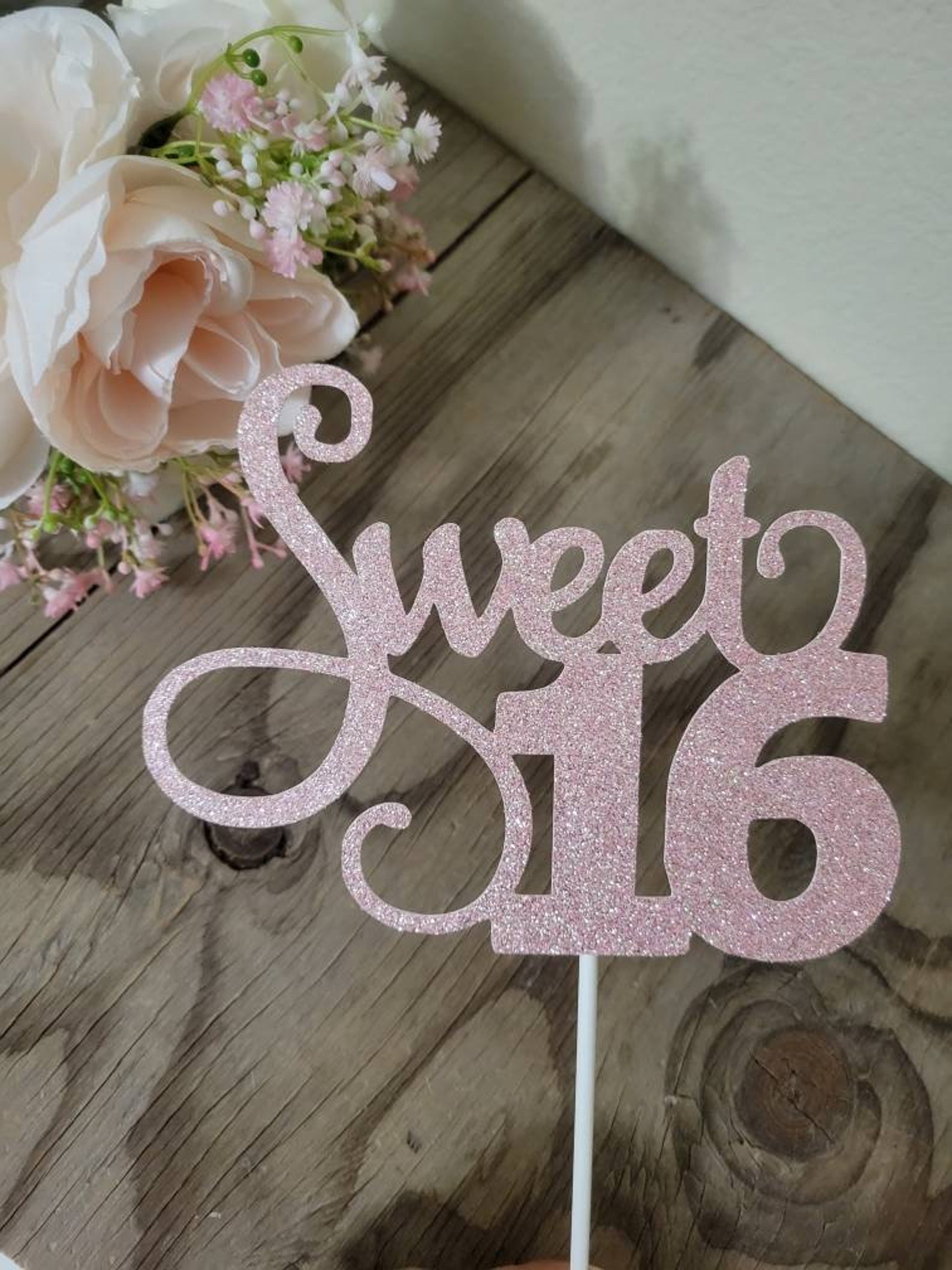 Sweet 16 Cake Topper-sweet 16th Birthday Topper-sweet 16 | Etsy