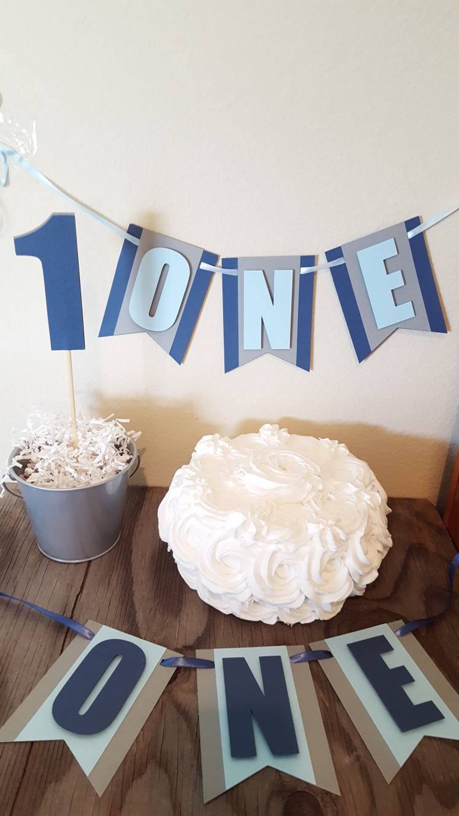 One Boy Highchair Banner-one Boy Birthday Banner-one Banner-boy First ...