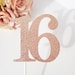 16 Cake Topper, Any Age Cake Topper, Glitter Cake Topper-16 Birthday ...
