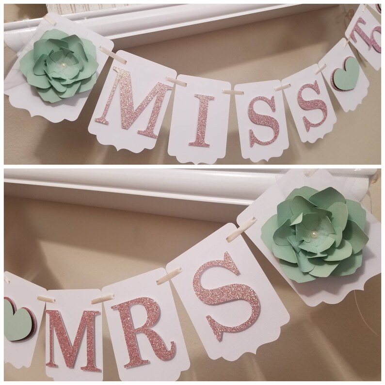 Miss to Mrs Banner-miss to Mrs Bridal Banner-bridal Shower - Etsy