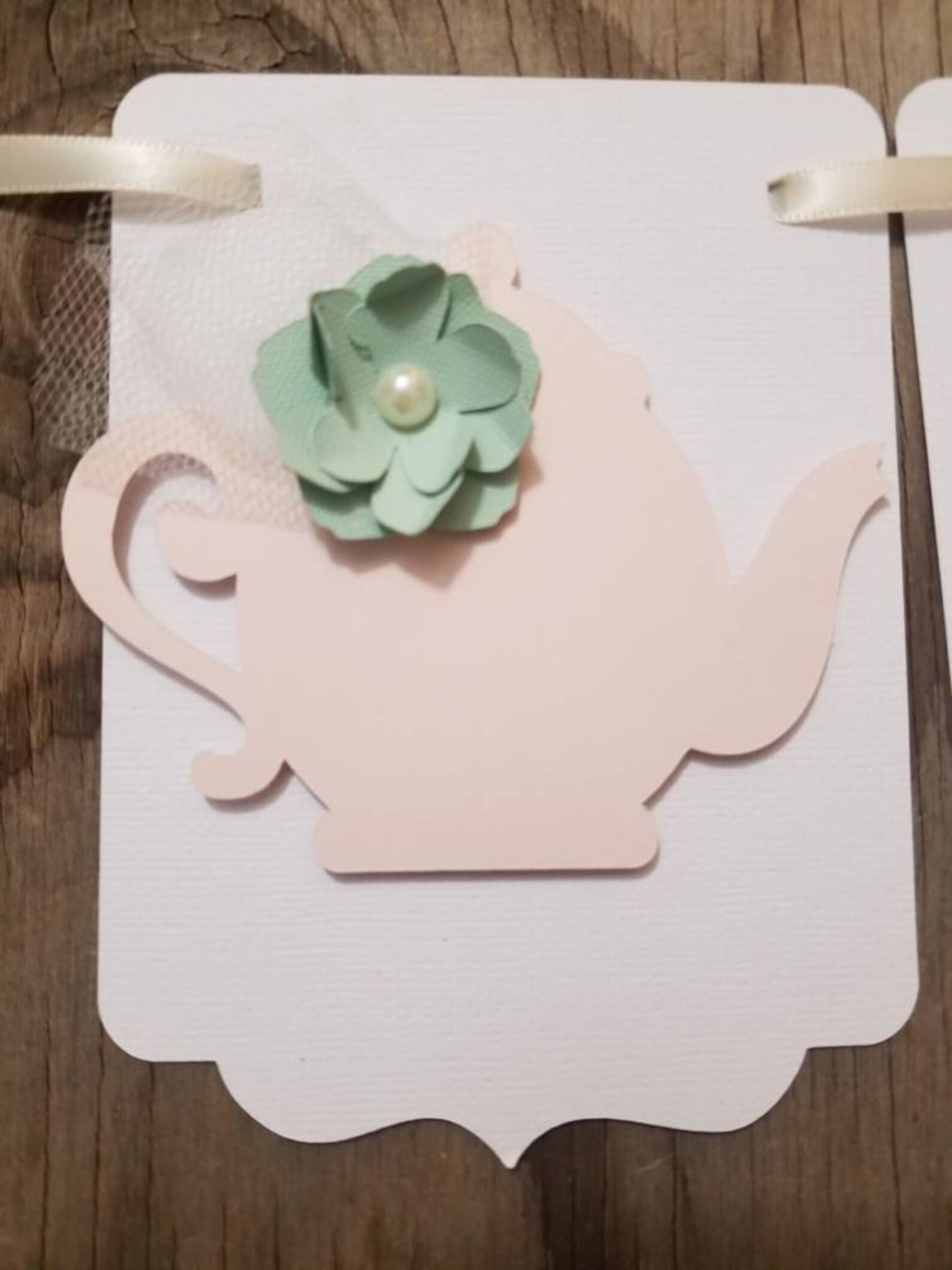Teapot One Banner-tea Birthday Theme Banner-tea Theme Banner -tea Party ...