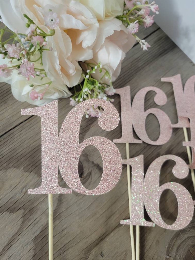 16th Birthday Centerpiece-any Age Number Centerpiece-16 Number | Etsy