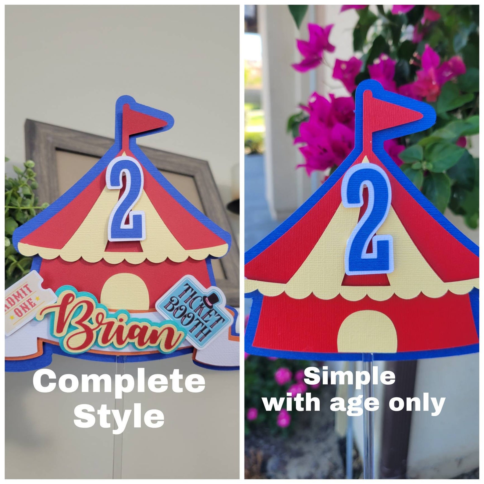 Carnival Circus Birthday Cake Topper-carnival Circus Theme Cake Topper ...