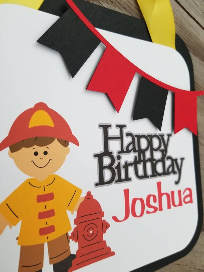 Fireman Door Sign-fireman Birthday Sign-fireman Theme | Etsy