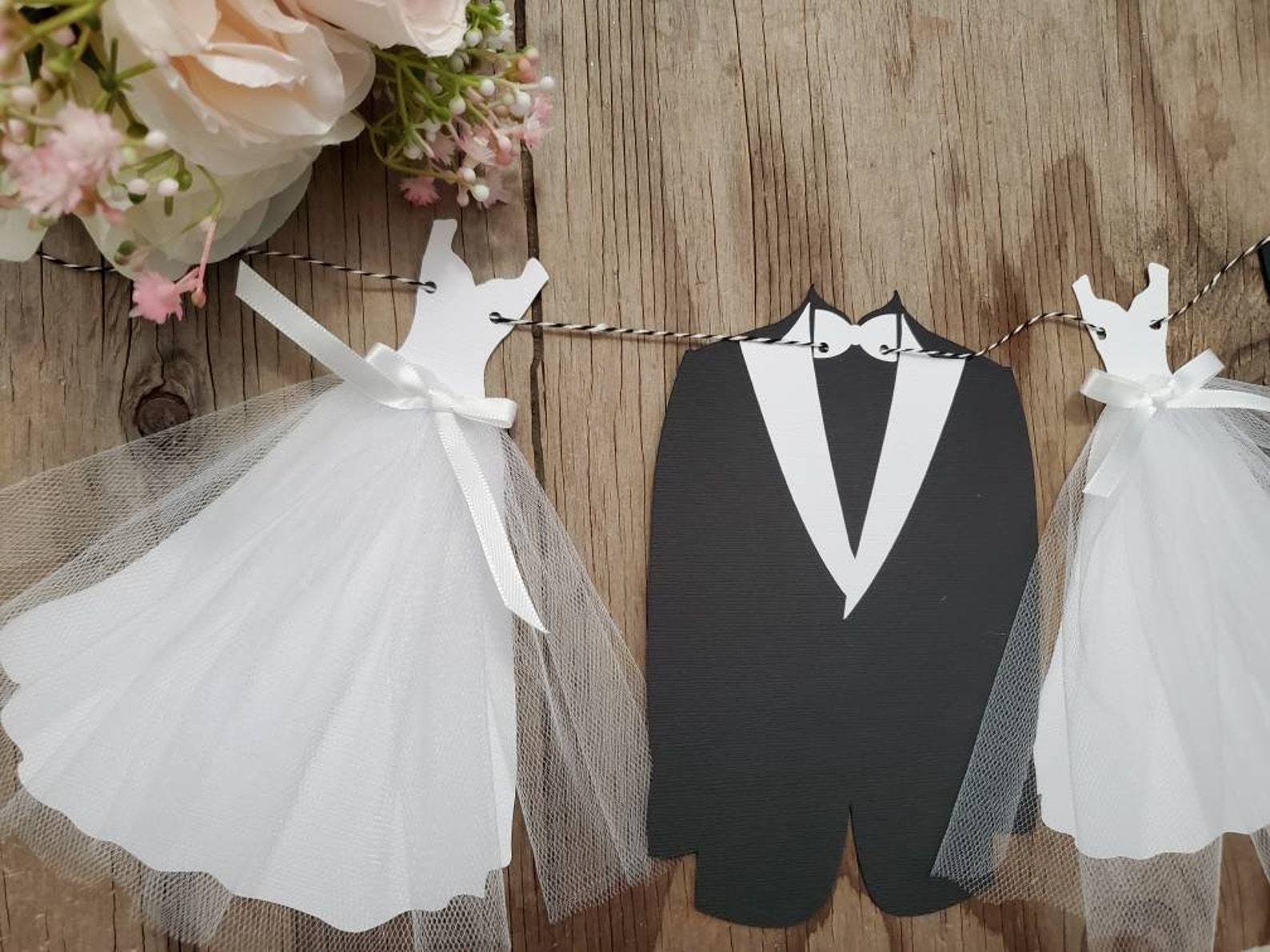 Wedding Dress Tuxedo Banner-bride Groom Bridal Banner-bridal Gown ...