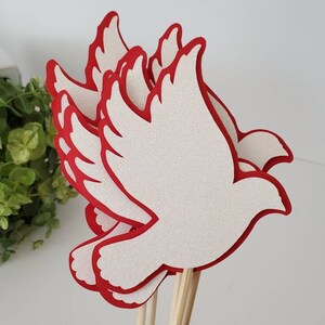 White Dove Centerpiece-dove Centerpiece-baptism Dove Centerpiece-dove ...
